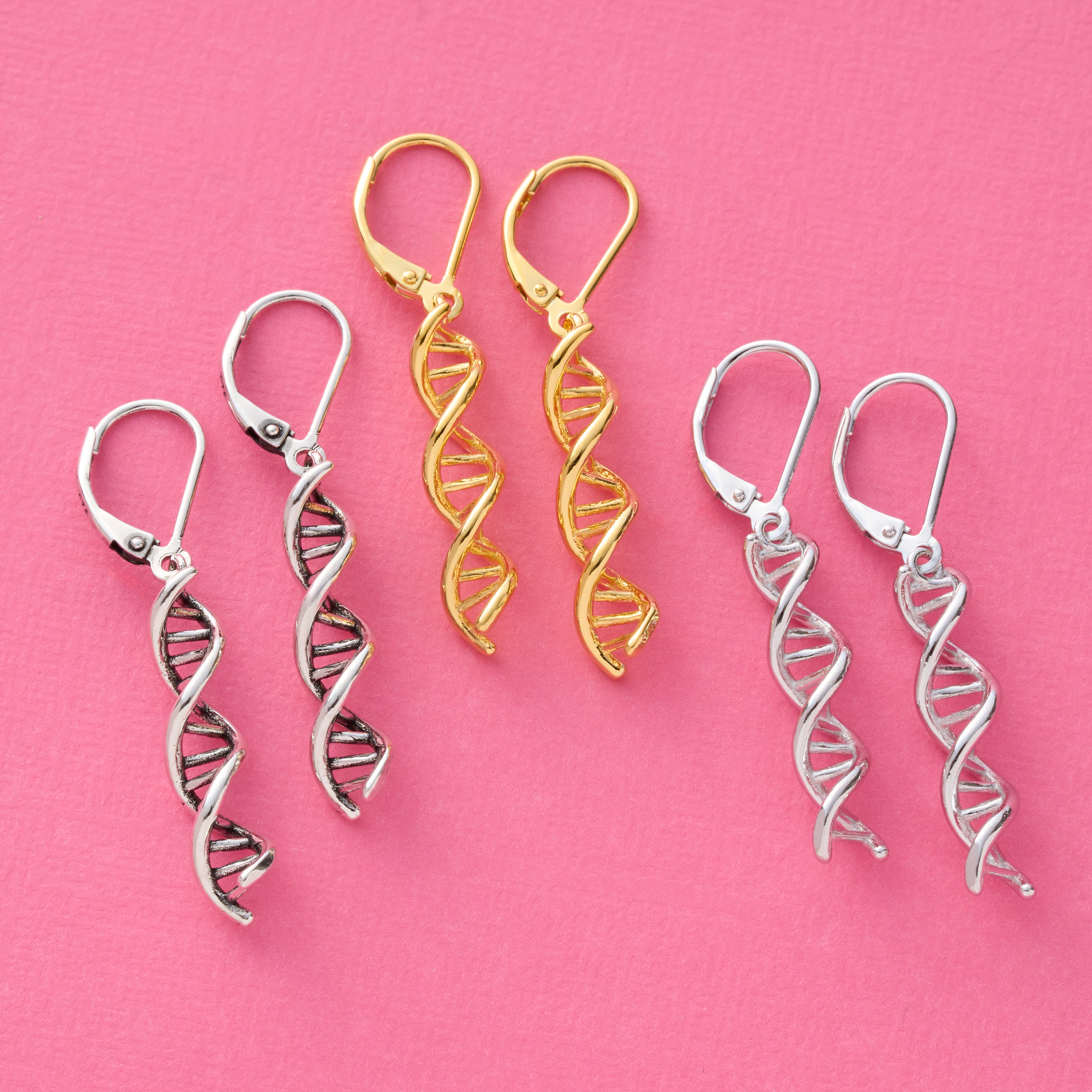 Leverback DNA Double Helix Bundle – AdaMarie Jewelry