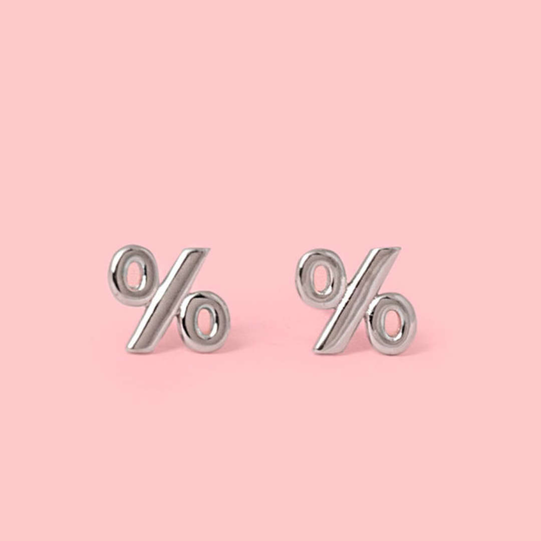 Sterling Silver Percentage Studs – AdaMarie Jewelry