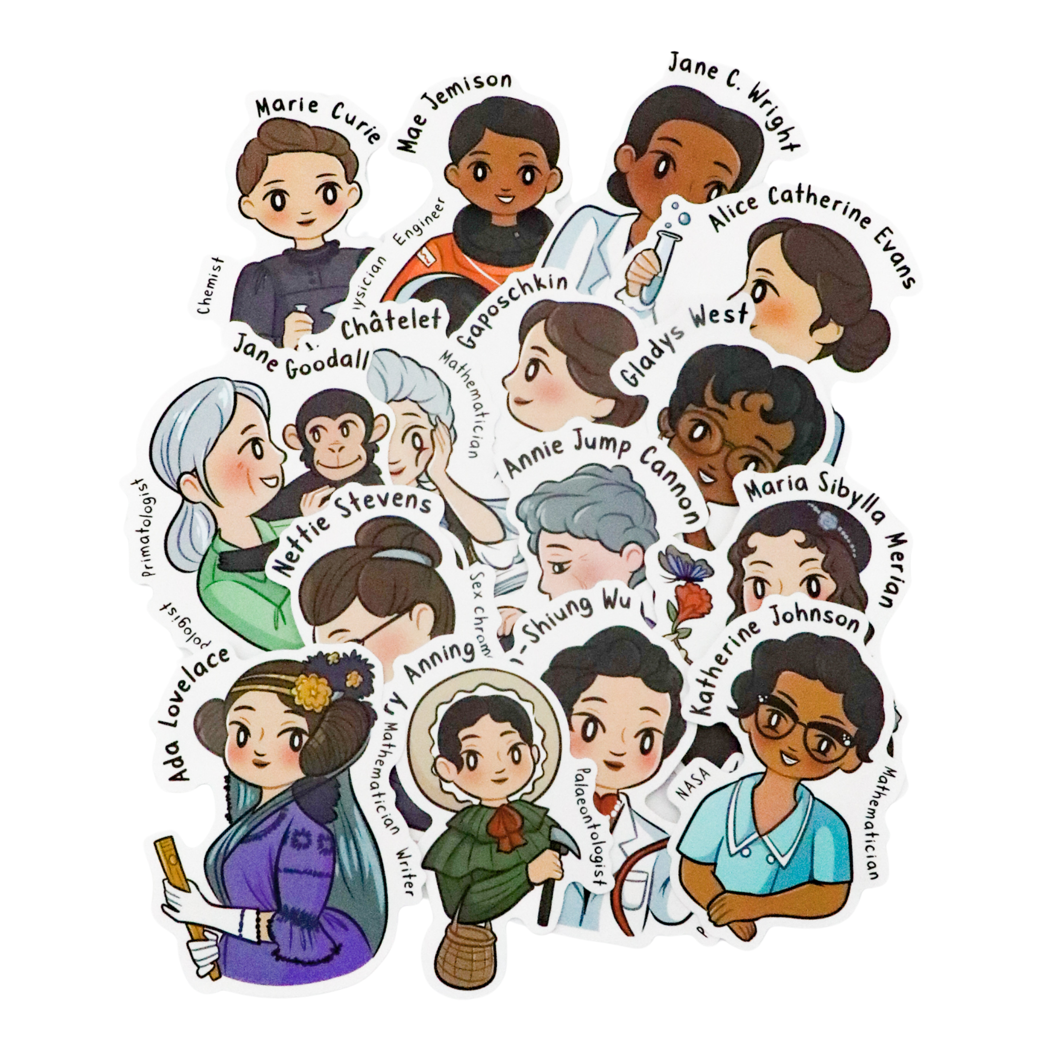 Famous Women In Science Sticker Pack – AdaMarie Jewelry