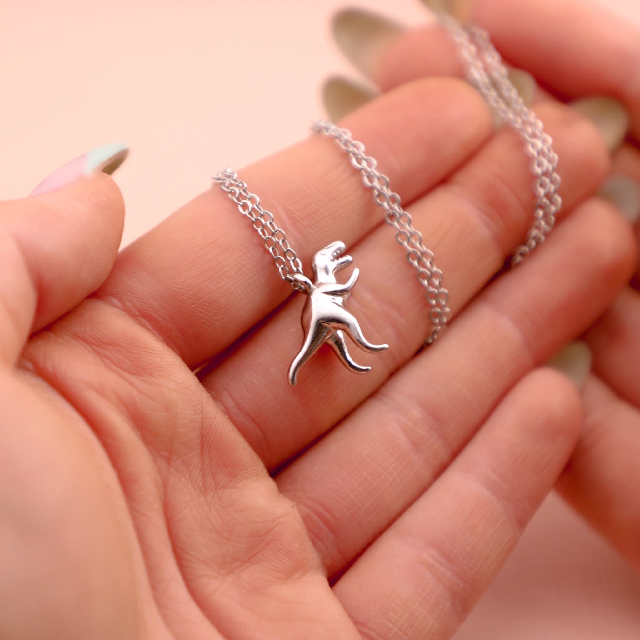 T-Rex Dinosaur Necklace – AdaMarie Jewelry